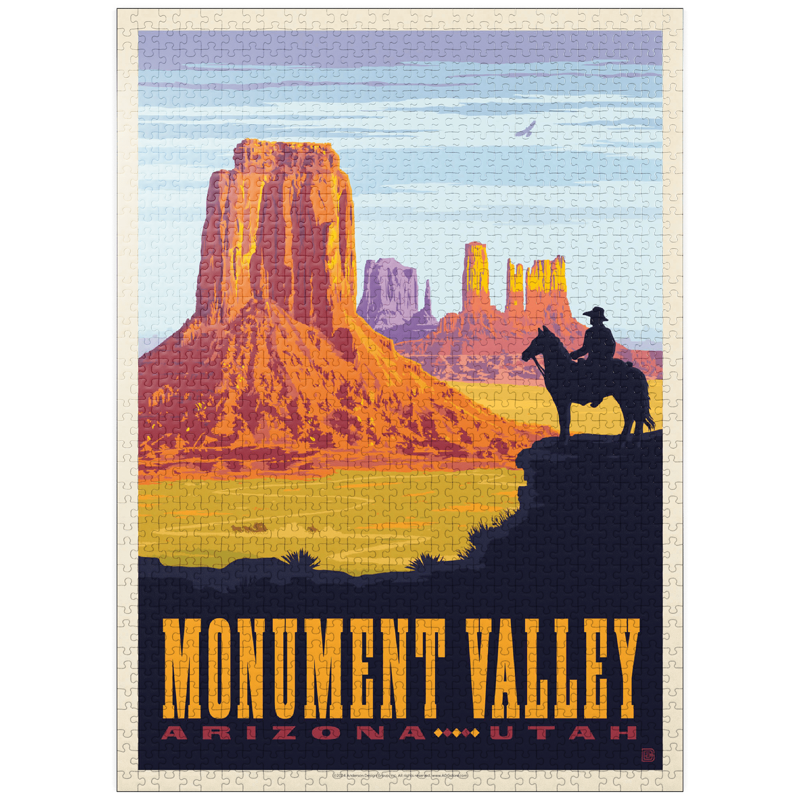 MyPuzzle - Monument Valley: Cowboy Ranger, Vintage Poster - Premium ...