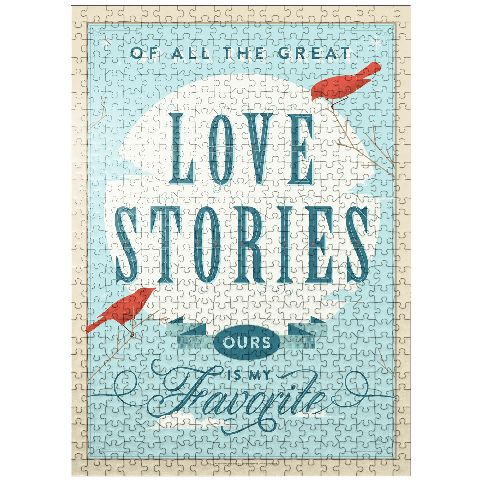 MyPuzzle - My Favorite Love Story, Vintage Poster - Premium 500 Piece ...