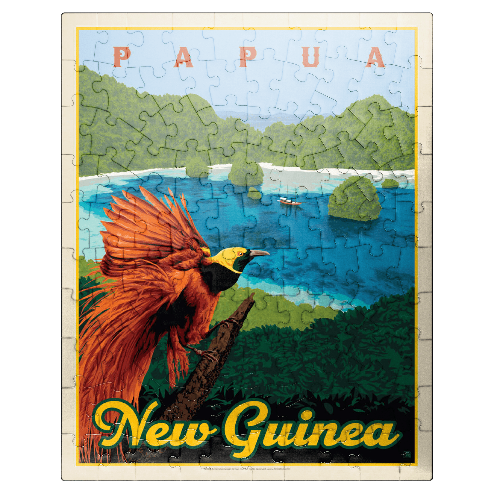 MyPuzzle - Papua New Guinea: A Paradise Of Biodiversity, Vintage Poster ...