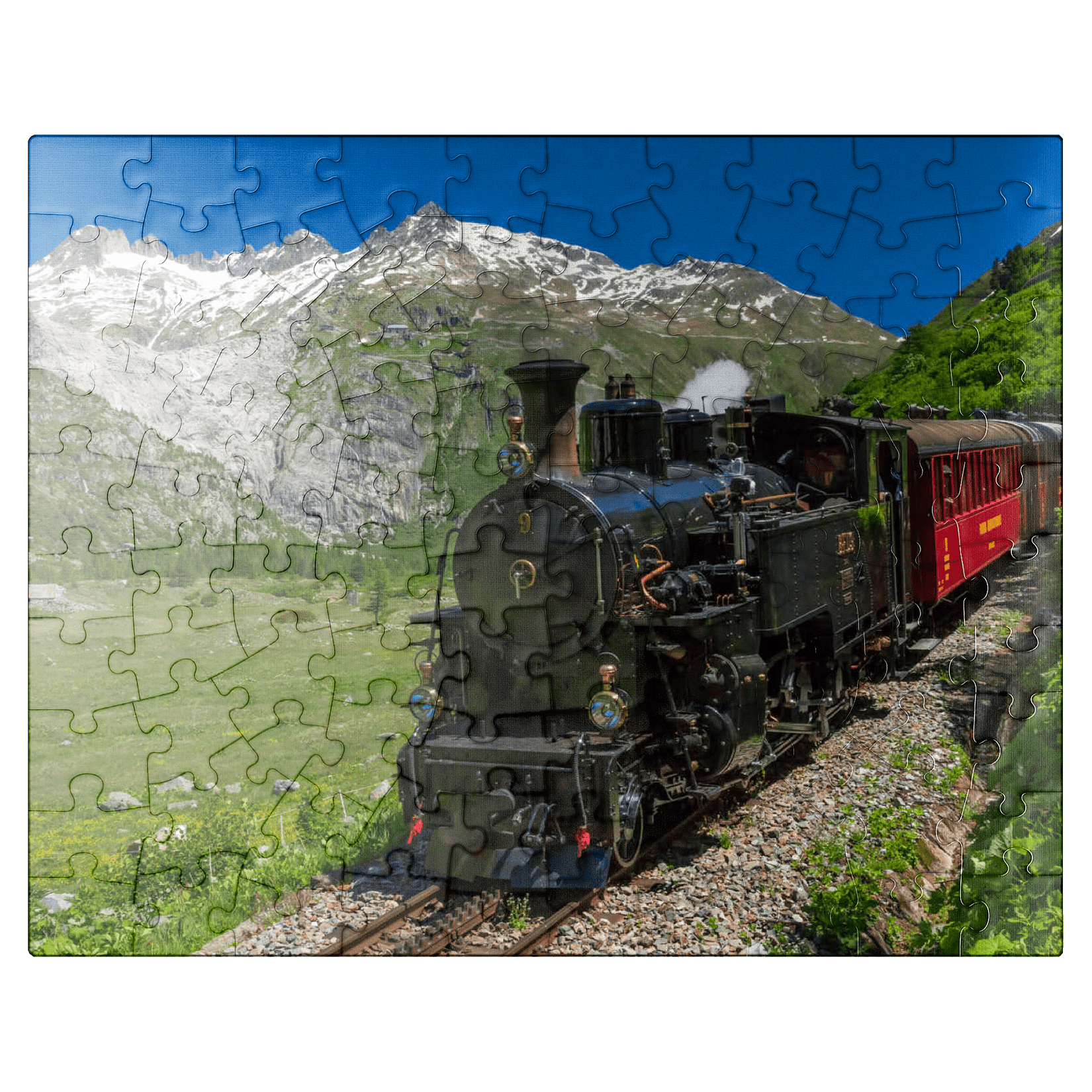 MyPuzzle - Steam Train From Muttbach-Belvedere To Gletsch (1762m ...