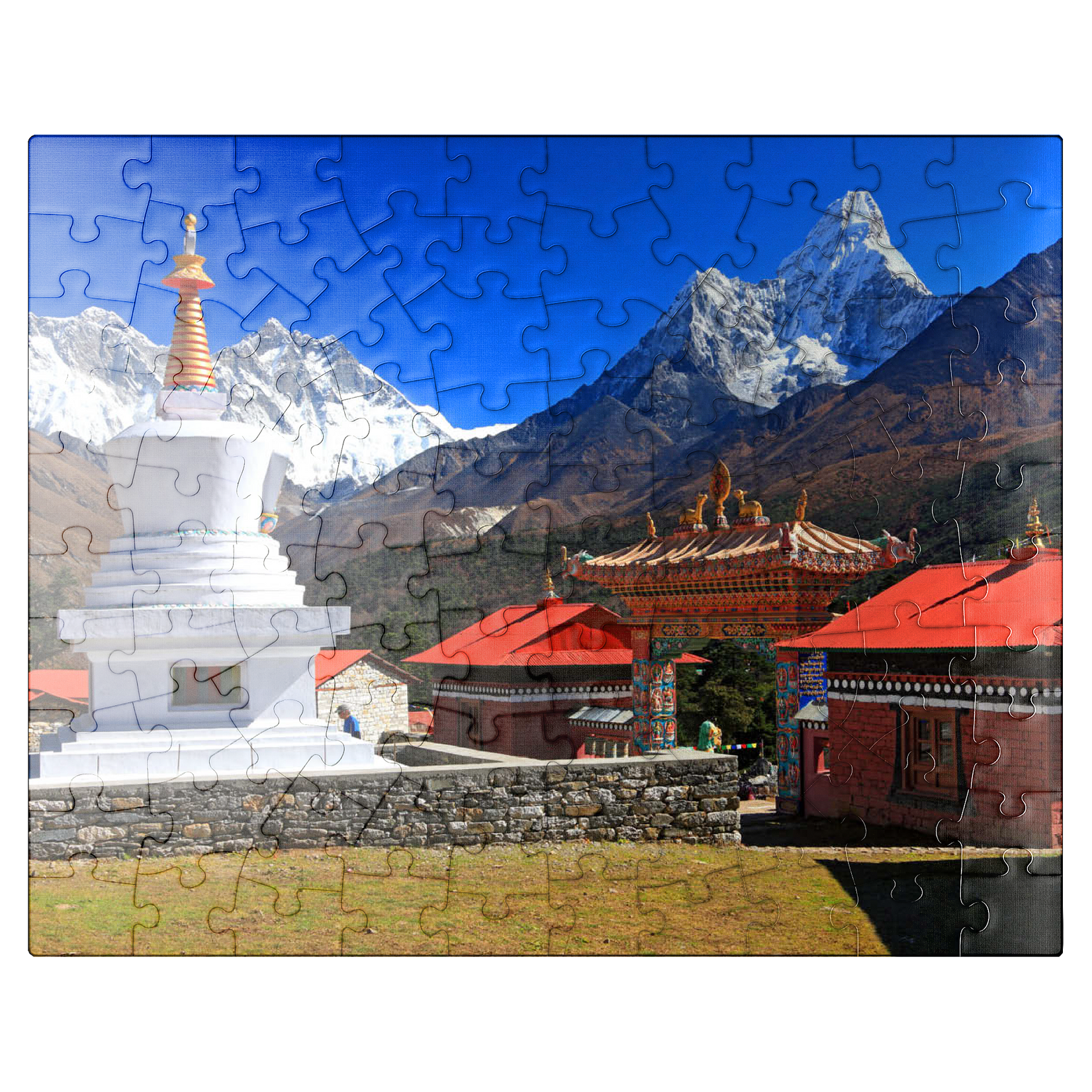 MyPuzzle - Stupa In The Buddhist Monastery Complex Tengpoche Against ...