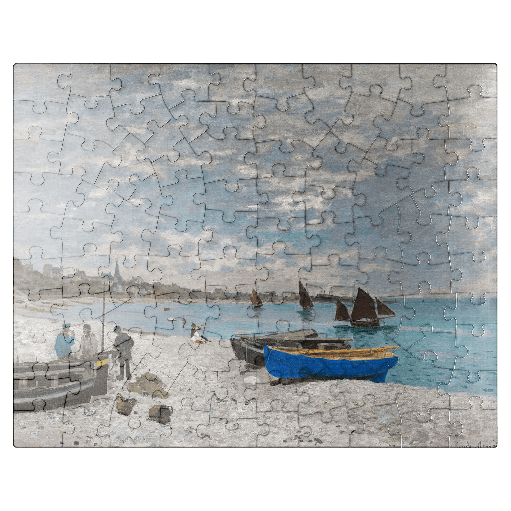 MyPuzzle - The Beach At Sainte-Adresse 1867 By Claude Monet - Premium ...