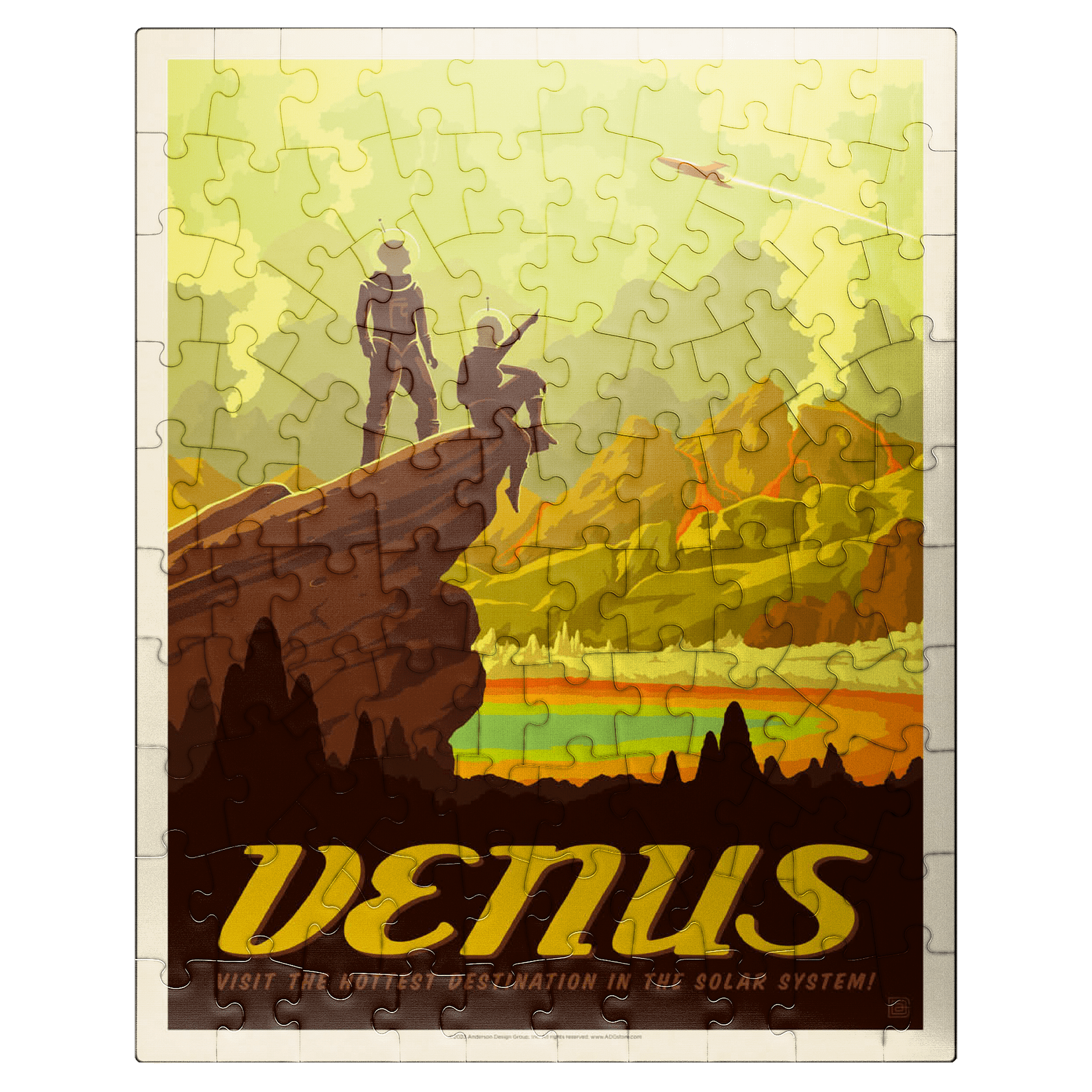 MyPuzzle - Venus: Hot Springs, Vintage Poster - Premium 100 Piece ...