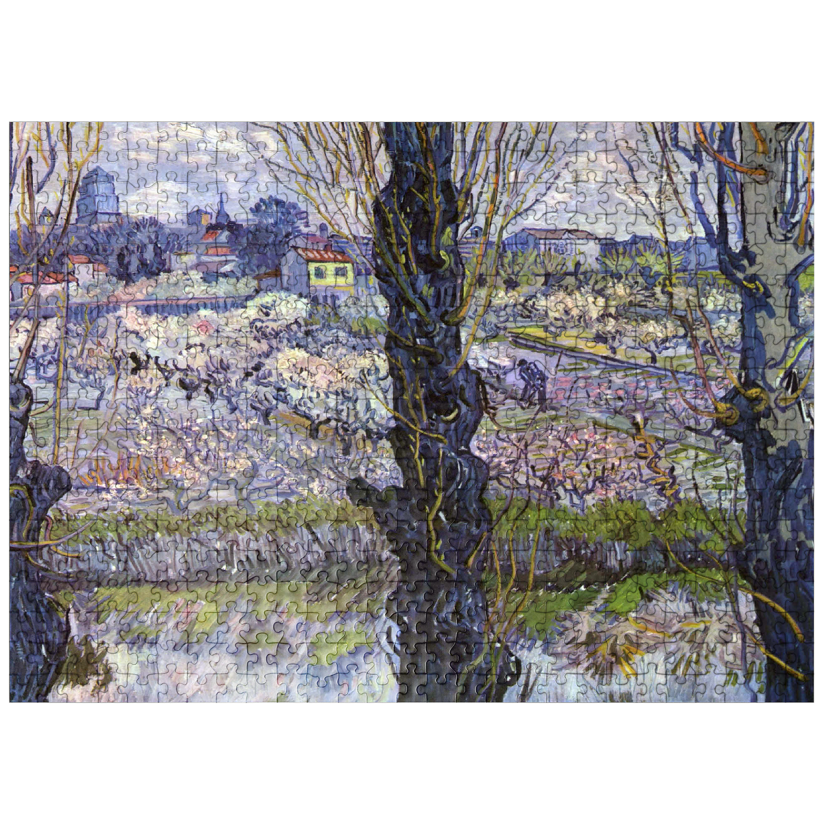 MyPuzzle - Vincent Van Goghs View Of Arles Flowering Orchards 1889 ...