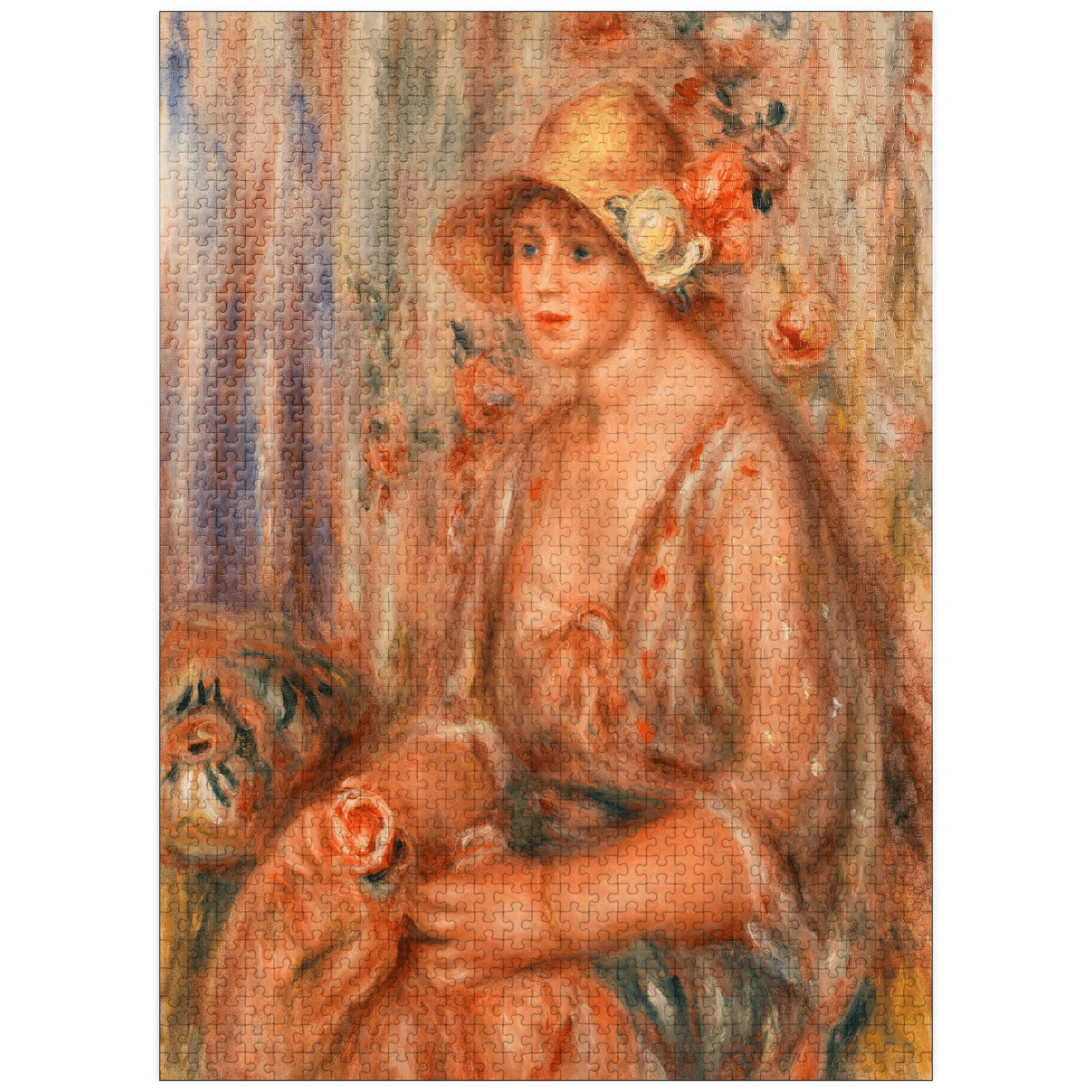 MyPuzzle - Woman In Muslin Dress (Femme En Robe De Mousseline) 1917 By Pierre-Auguste Renoir ...