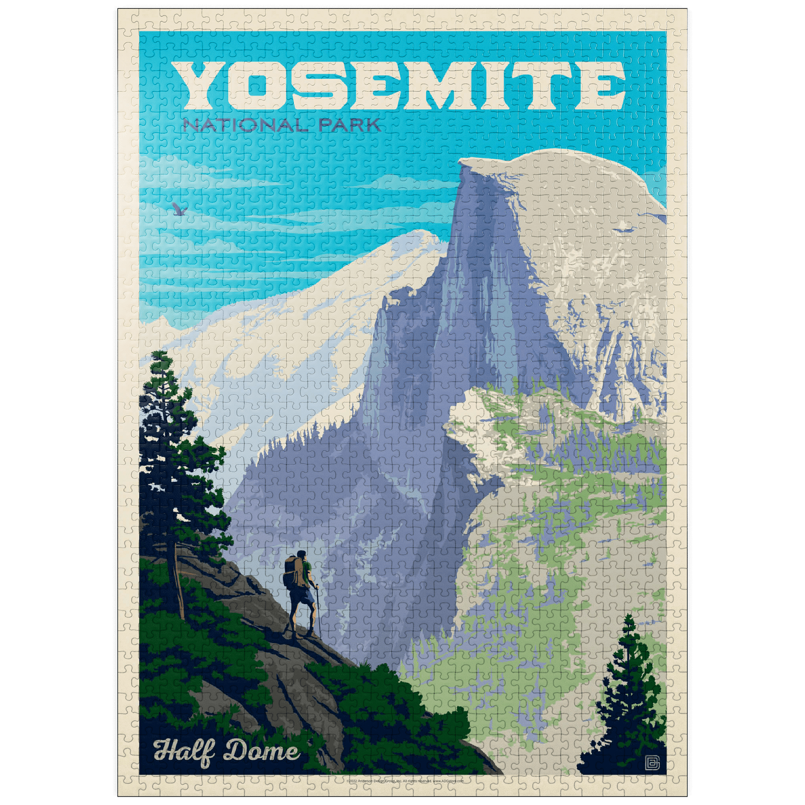 MyPuzzle - Yosemite National Park: Half Dome Vista, Vintage Poster ...