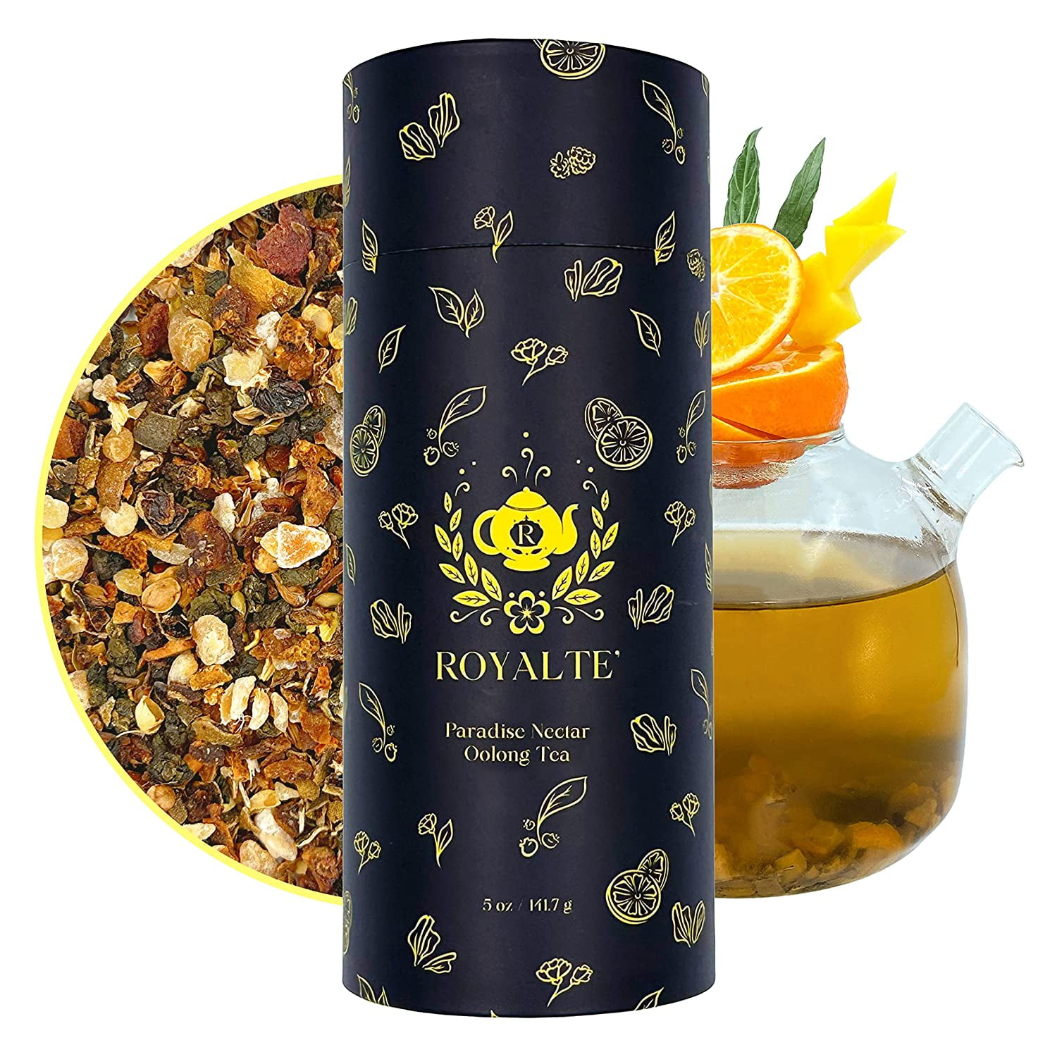 MyRoyalte Oolong Tea Loose Leaf with Organic Ingredients - Mango ...