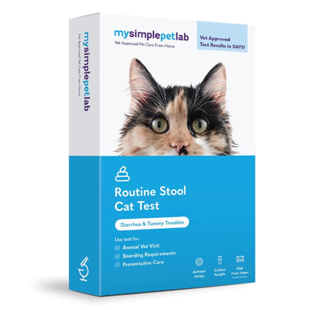 MySimplePetLab Routine Cat Stool Test Kit | Fast and Accurate Cat Worms ...