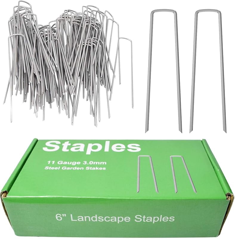 MySit 12" Garden Stakes Pins Landscape Staples 11Ga Tent Stakes 100 ...