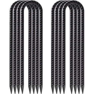 AAGUT 16 Inch 12 Pack Rebar Stakes Heavy Duty J Hook, Ground Stakes ...