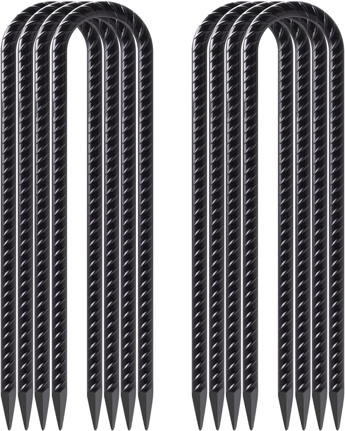 MySit 12 Inches Trampoline Wind Stakes Set of 8 Heavy Duty U Stakes ...