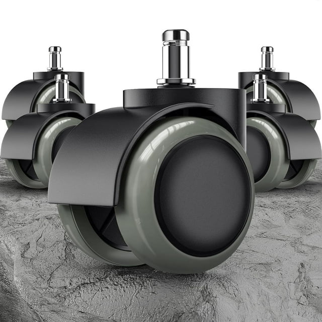 MySit Heavy Duty Office Chair Castor Wheels - 5 Piece Set with Durable ...