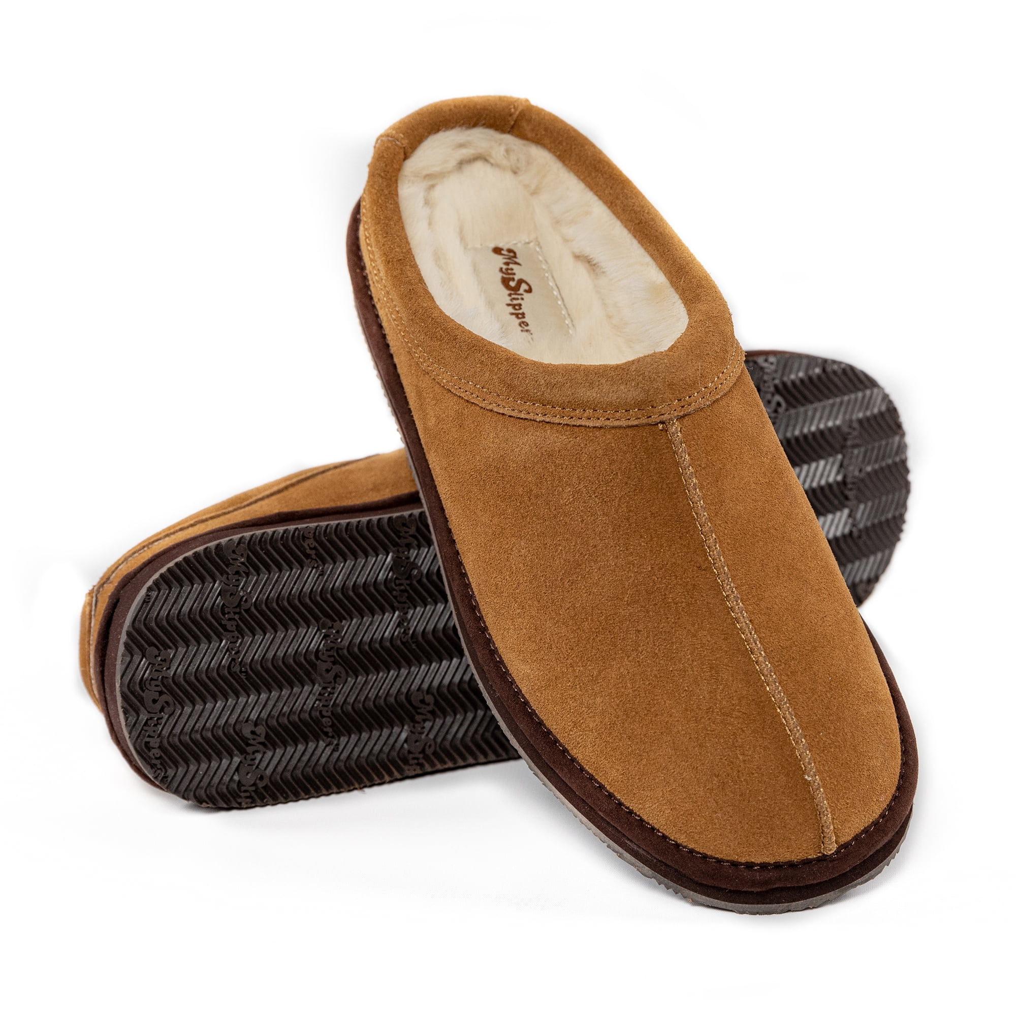 MySlipper Men's Size 13 Wide Chestnut Slip-On Slippers By:MyPillow ...