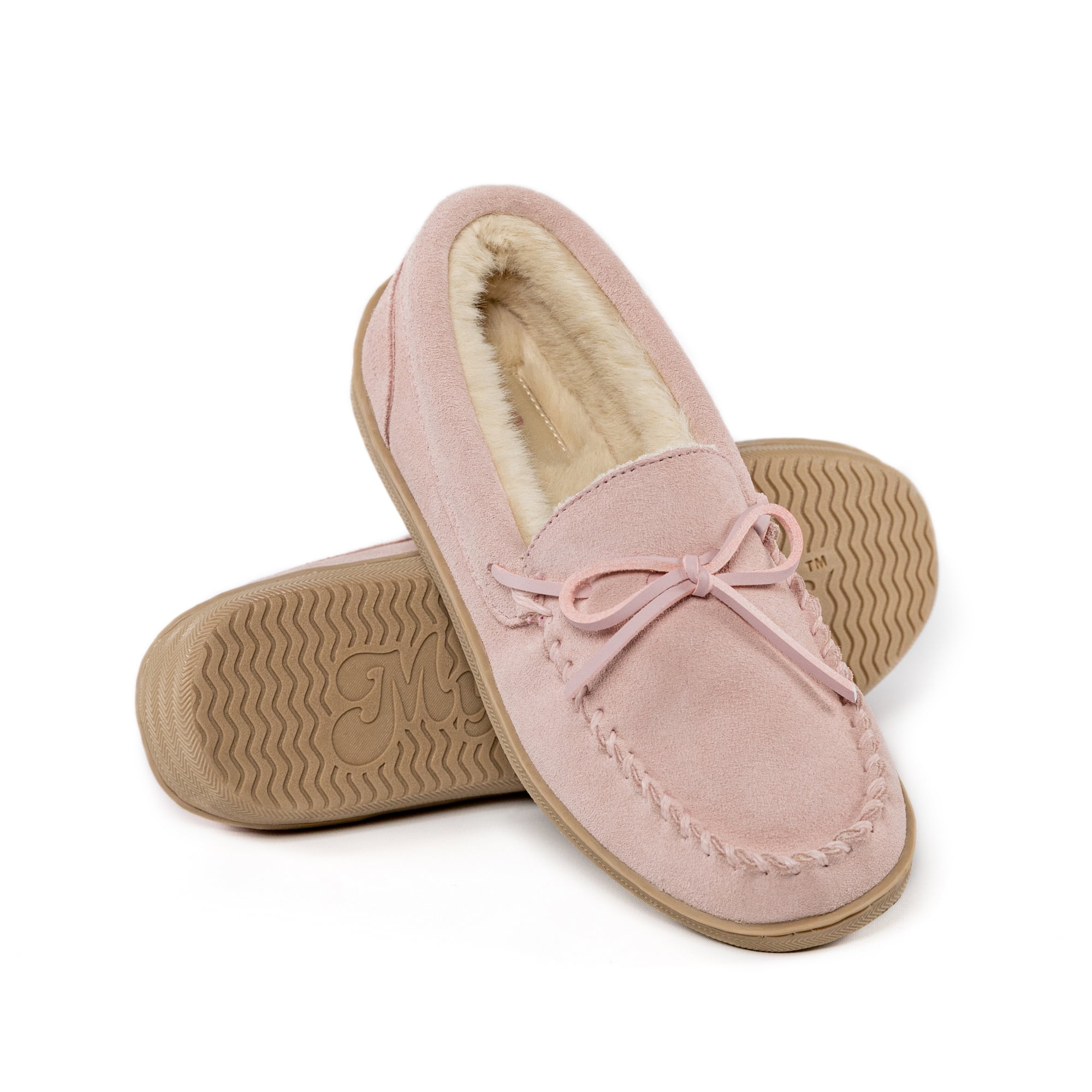 MySlipper Women's Size 7 Wide Blush Moccasin Slippers By:MyPillow ...