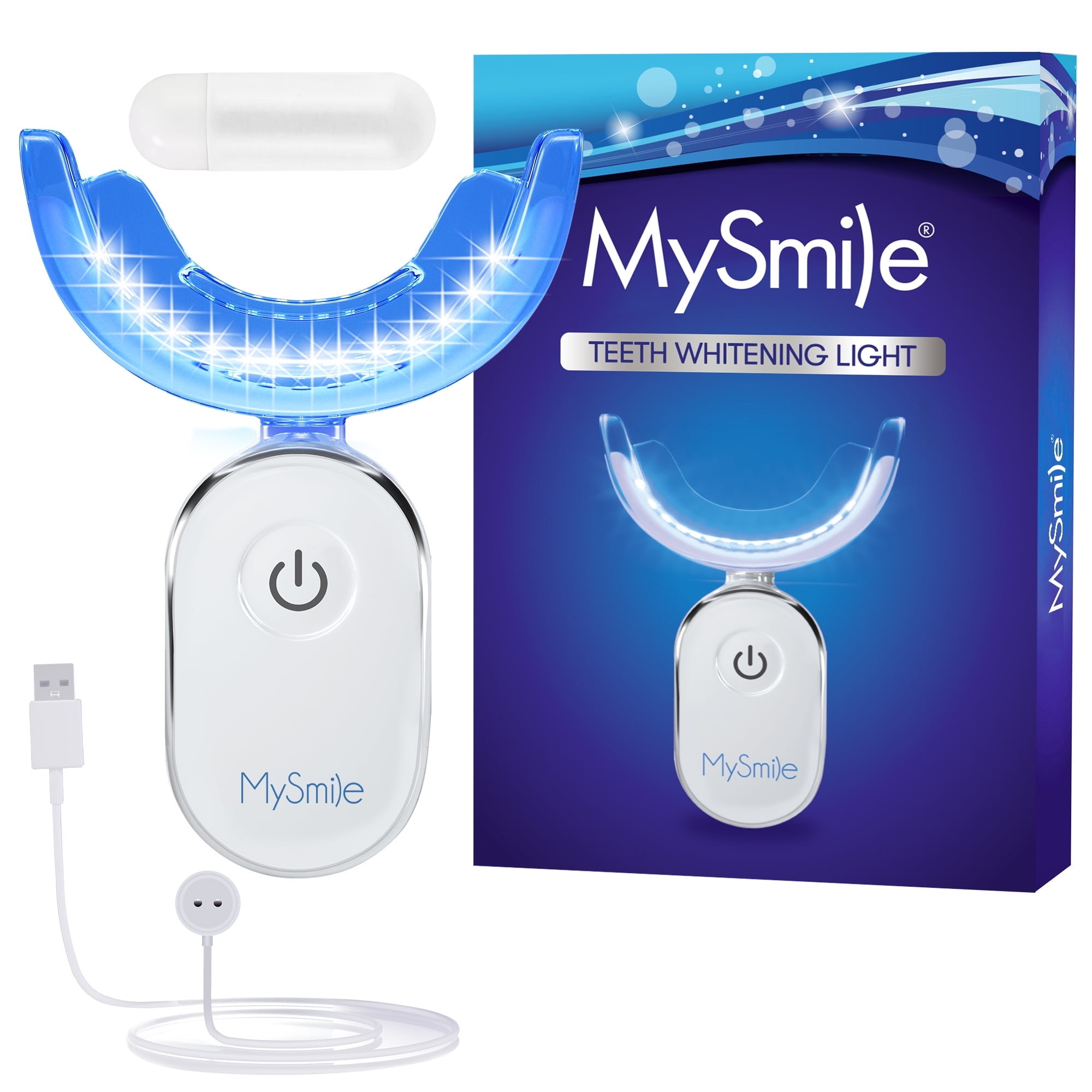 MySmile 28-LED Powerful Teeth Whitening Light Tray with 4ml Sample ...