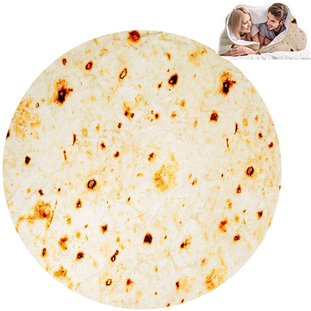 MySmile 70 inch XL Mexican Burrito Tortilla Blanket Realistic Food Taco ...