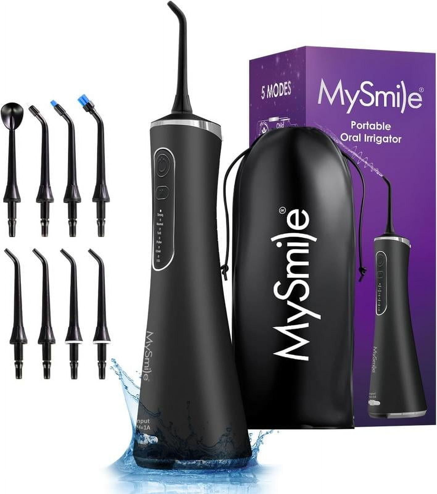 MySmile Cordless Select (LP211) Water Flosser w/ 260ML Water Tank 5 Cleaning Modes 8 Jet Tip ...