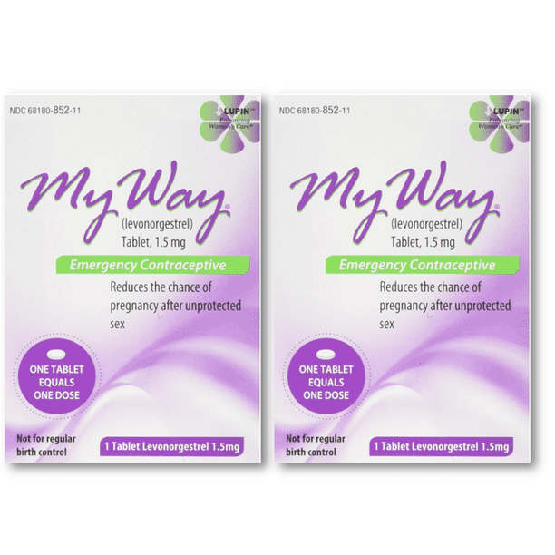 MyWay Emergency Contraceptive Pill | Compare to Plan B One-Step | 1.5MG ...