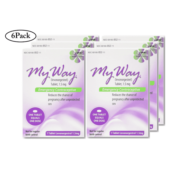 MyWay Emergency Contraceptive Pill, 1.5mg One Tablet, 6-Pack - Walmart.com