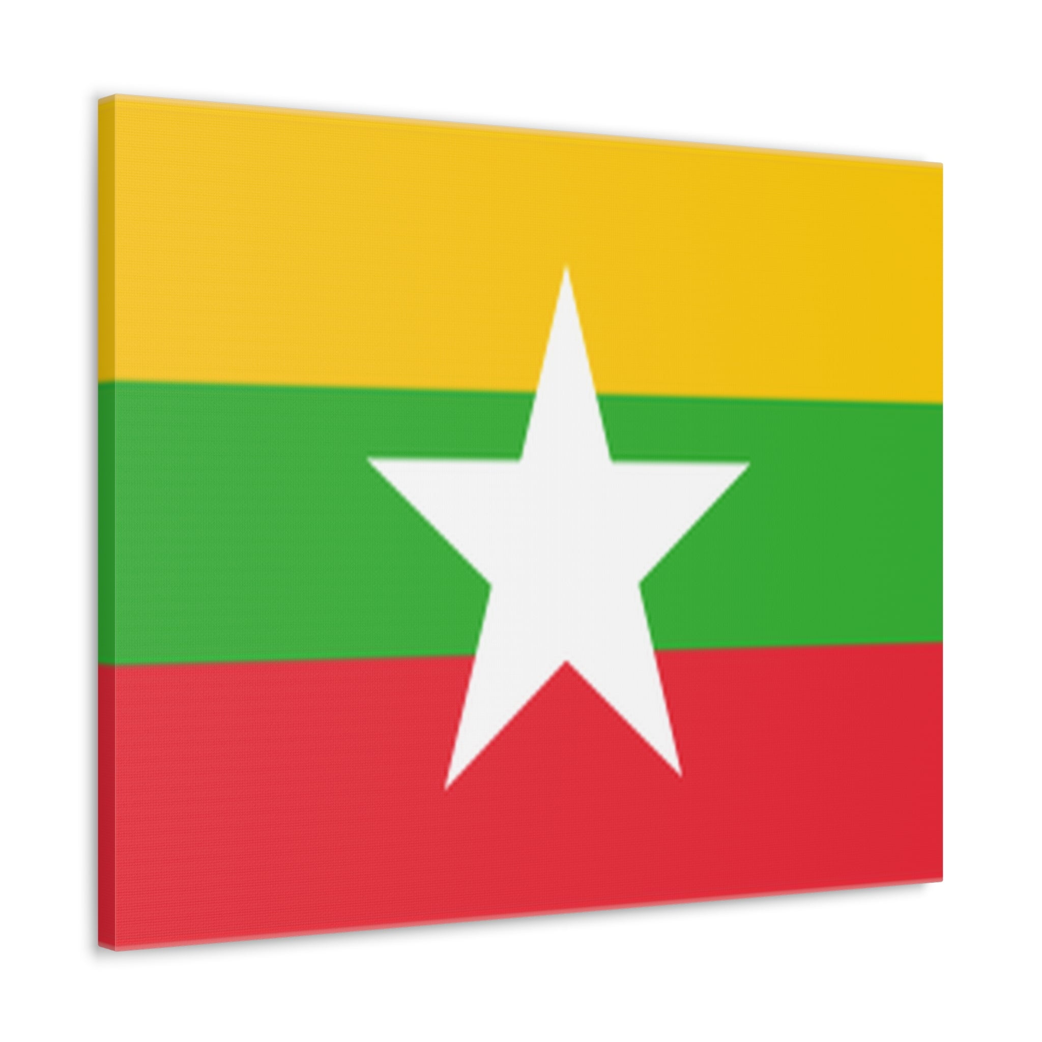 Myanmar Country Flag Canvas Vibrant Wall Art Unframed Home Decor ...
