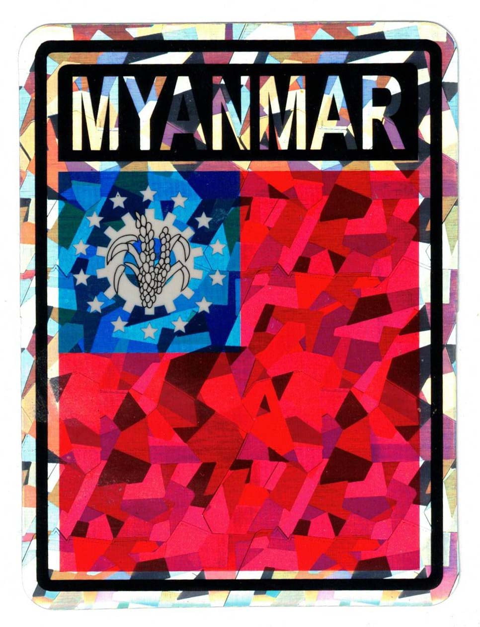 Myanmar Country Flag Reflective Decal Bumper Sticker DC-153 - Walmart.com