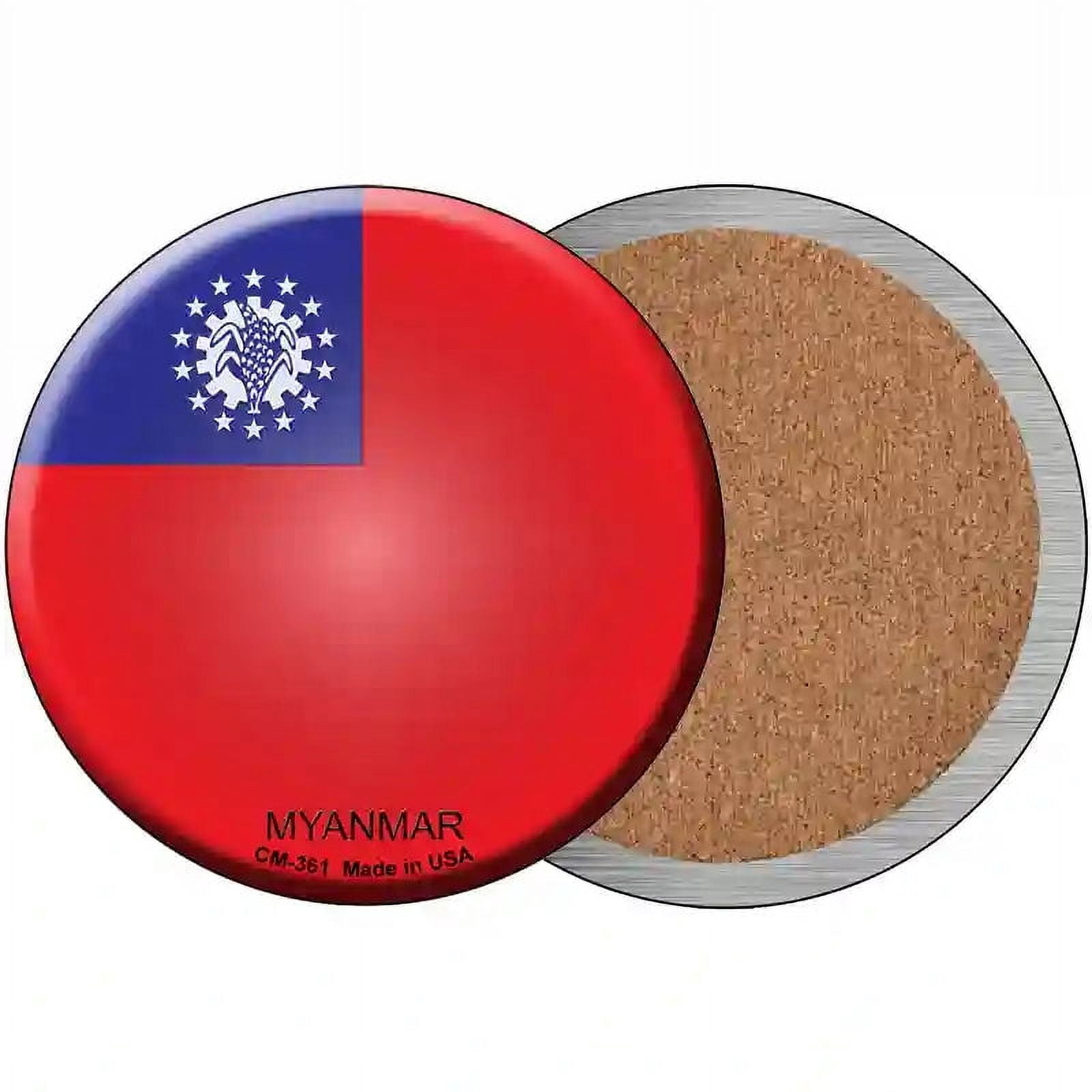 Myanmar Country Novelty Circle Coaster Set of 4 3.5" Coaster (Sets of 4 ...