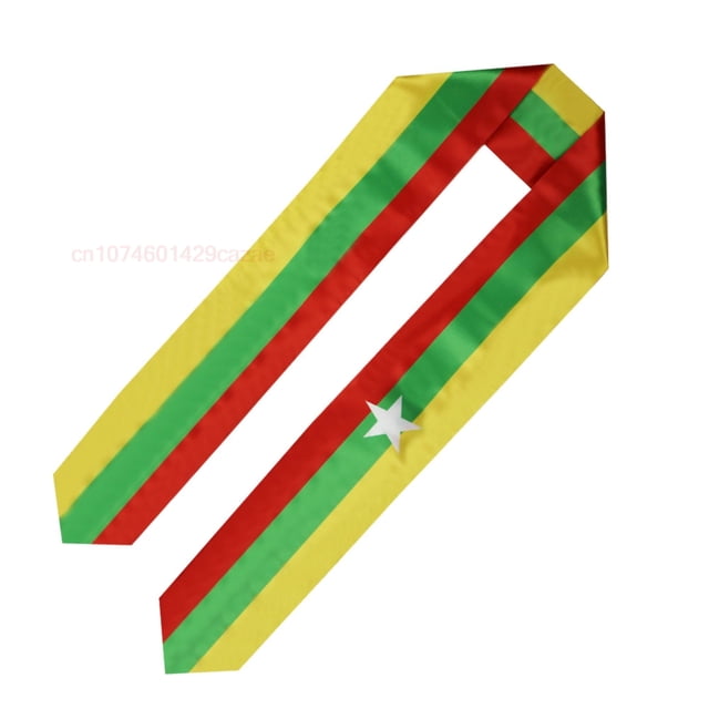 Myanmar Flag 180*15CM Graduation Sash Stole Scarf Double Sided for ...