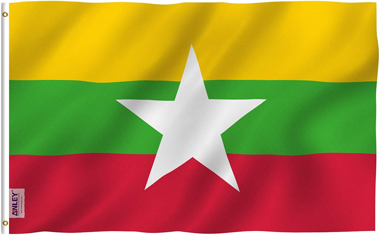 Myanmar Flag - Vivid Color and Fade Proof - Republic of the Union of ...