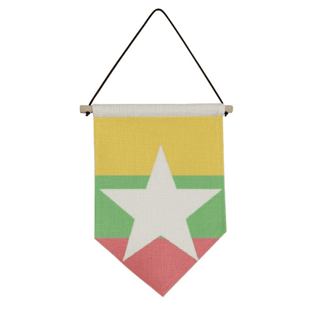 Myanmar National Flag Asia Country Canvas Flag Hanging Wall Art Decor ...