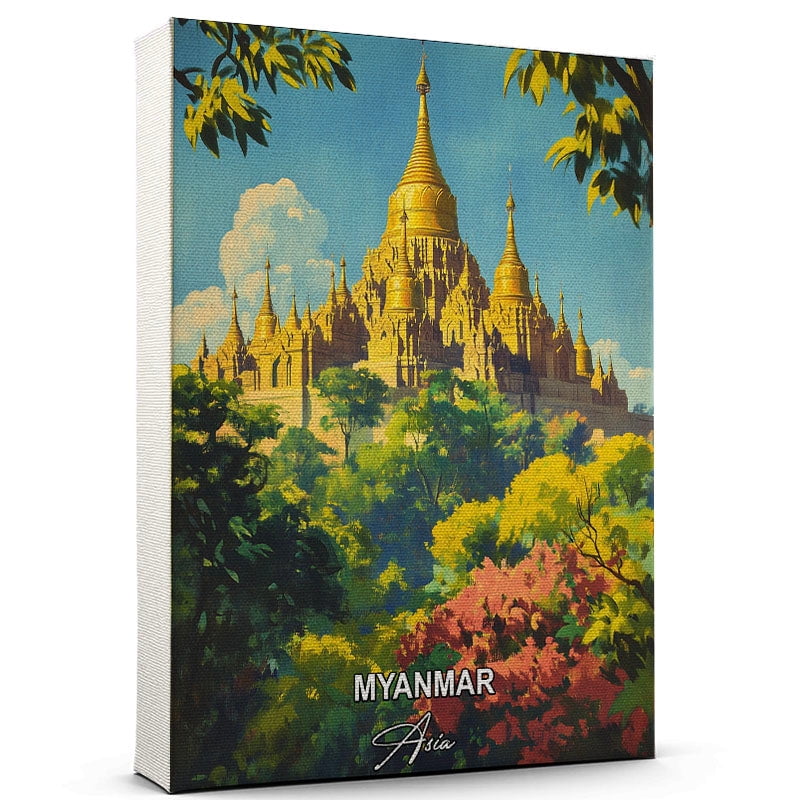Myanmar Travel Canvas Wall Art – Asia Canvas – A Scenic Artwork That ...