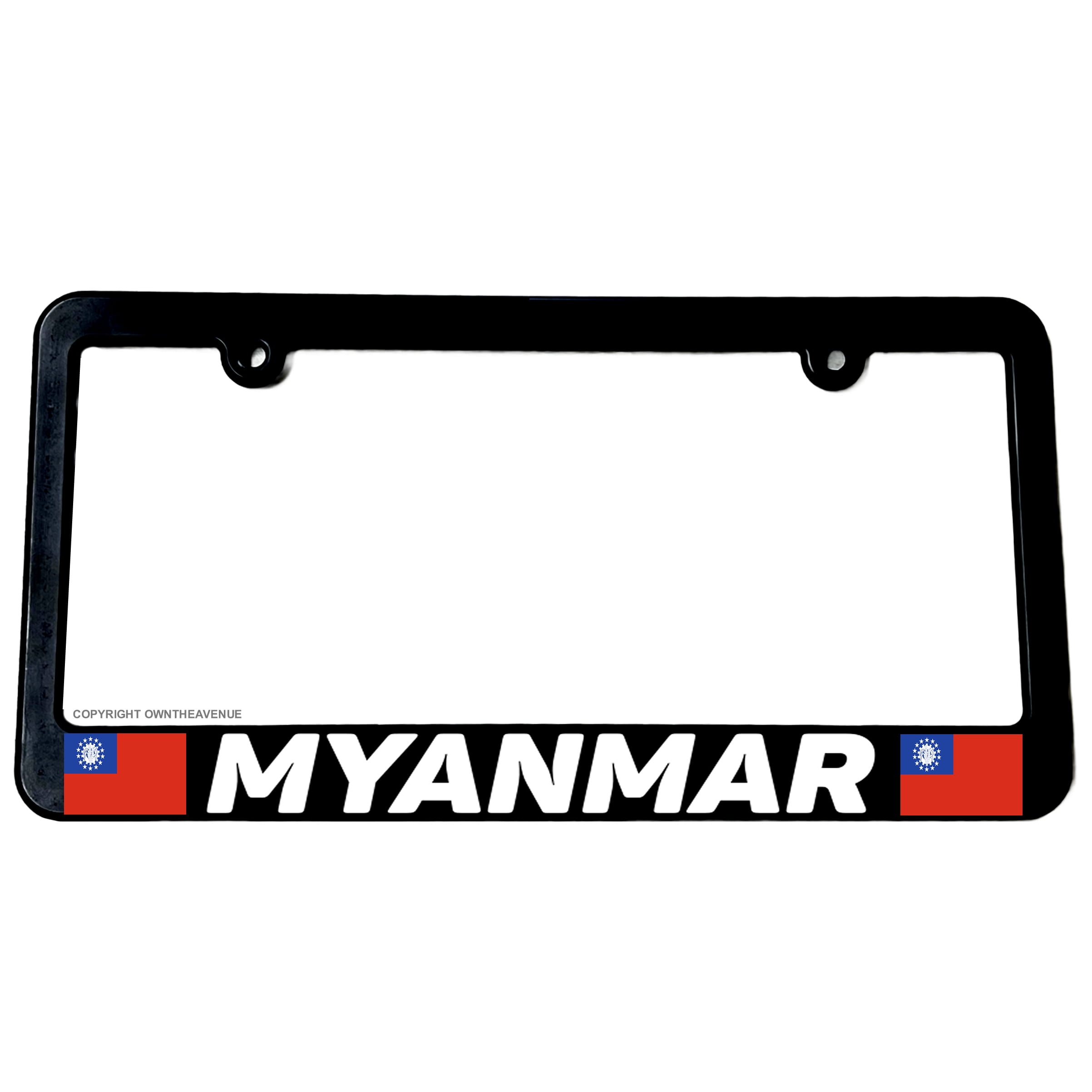 Myanmar World Country Flag Car Truck Auto License Plate Frame - Walmart.com