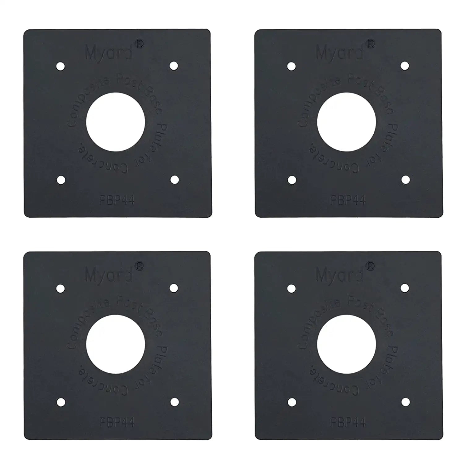 Myard PBP44 Post Base Plate for 4X4 Inches Wood Post, Provides Code ...