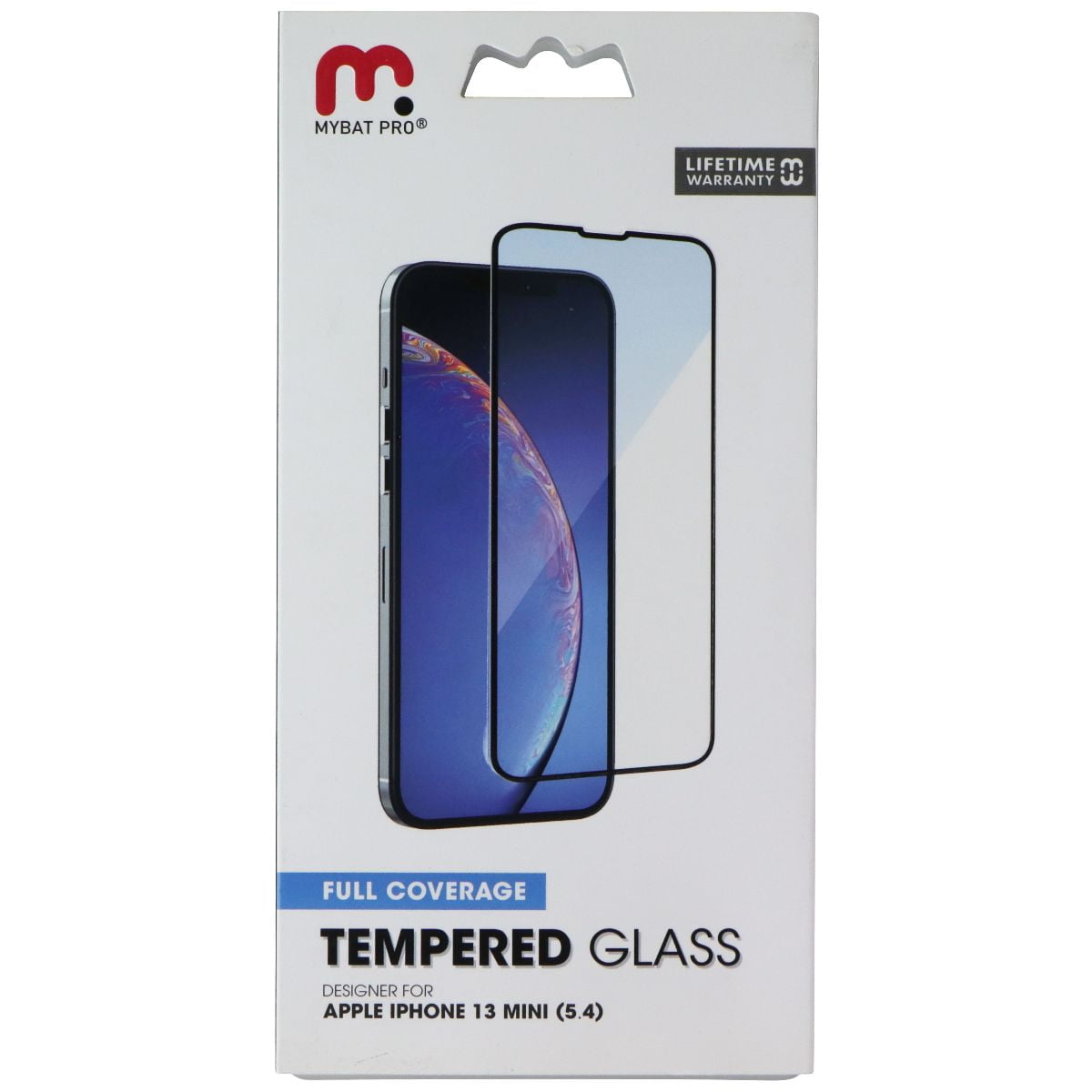 Mybat Pro Full Coverage Tempered Glass for Apple iPhone 13 Mini - Black ...