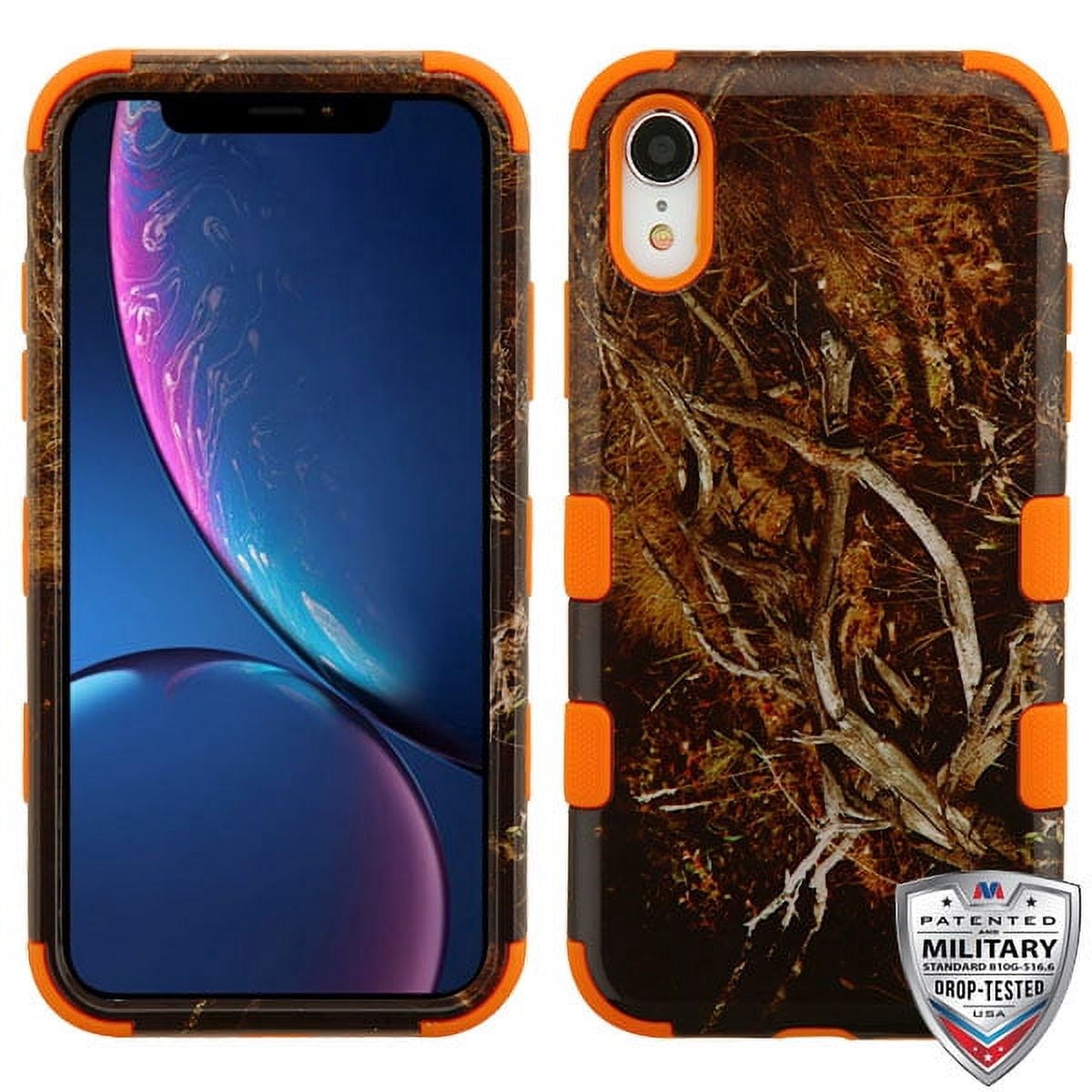 Mybat Yellow/Black Vine/Orange TUFF Hybrid Military-Grade For iPhone XR ...
