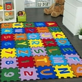 Mybecca Kids Rug Alphabet & Numbers, Educational Play Mat 5ft x 7ft ...