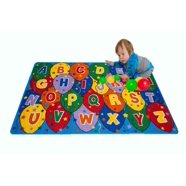 Homore Kids Learning Rugs Collection, Green Kids Play Rugs ABC Numbers ...