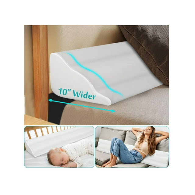 Mybow Headboard Space Filler Bed Gap Filler Queen Triangle Pillow Wedge ...