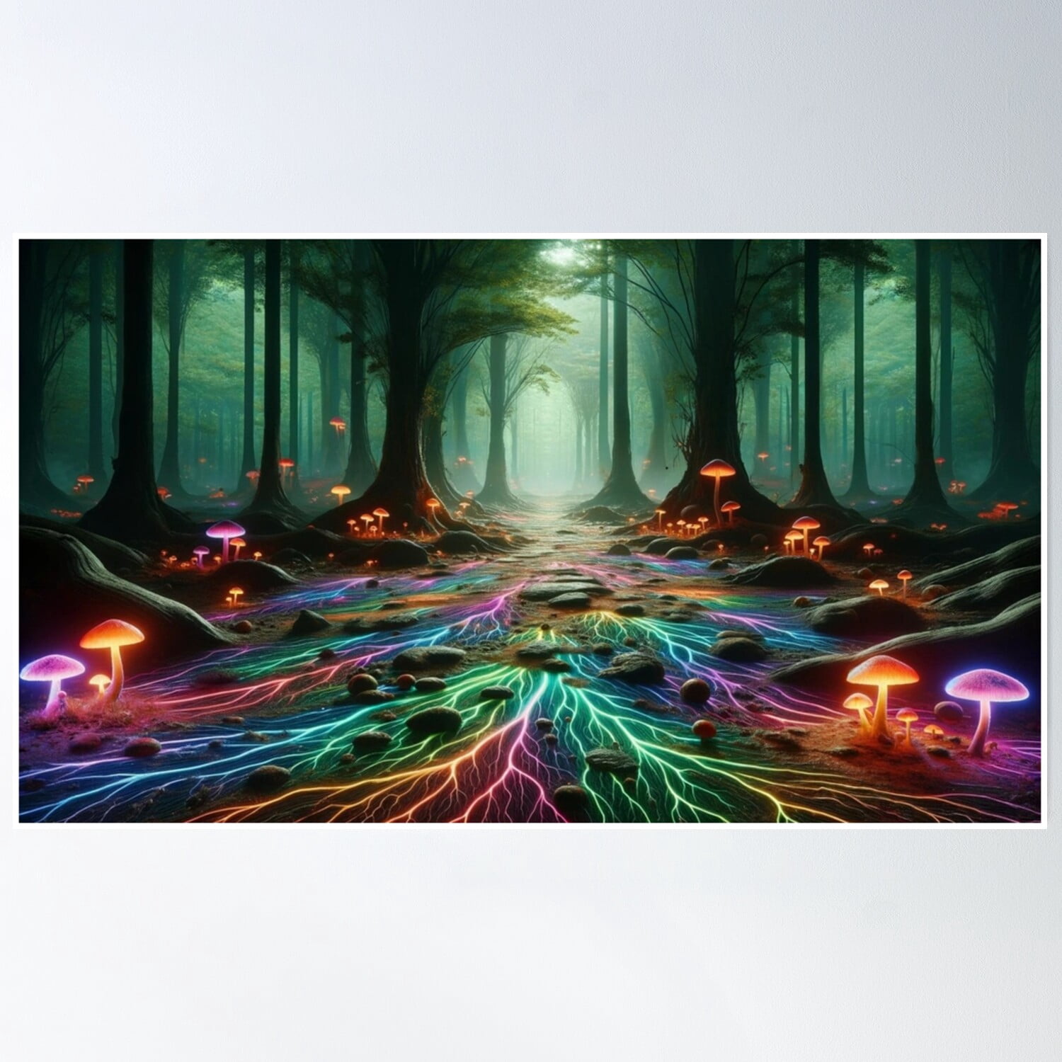 Mycelium Poster Wall Art, Modern Wall Decor, 8x12 UNFRAMED - Walmart.com
