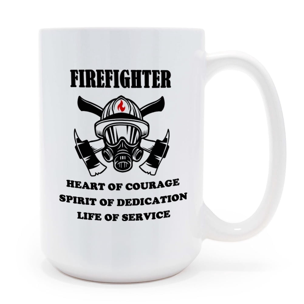 Mycheny Firefighter Coffee Mug (15 oz) - Inspirational Fireman Gift for ...