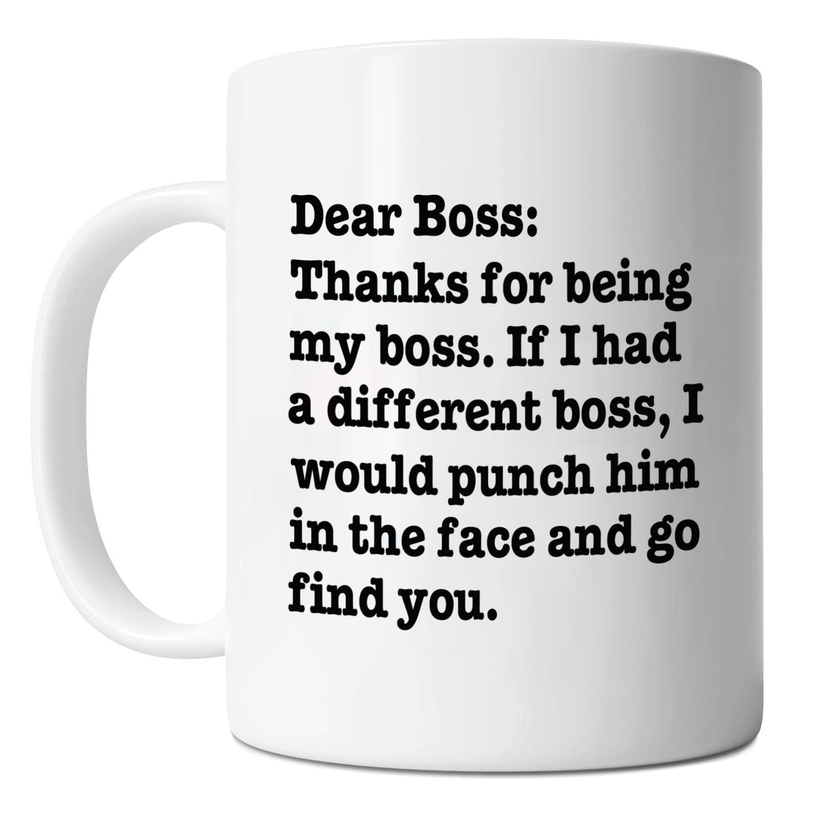 Mycheny Best Boss Ceramic Mug, 11 Ounces, Bosses Day Gifts, Funny ...