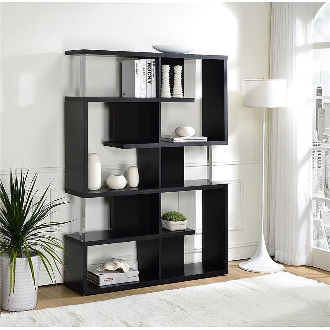 Myco Furniture OL100 48 x 12 x 64 in. Oleisa Bookshelf, Black - Walmart.com