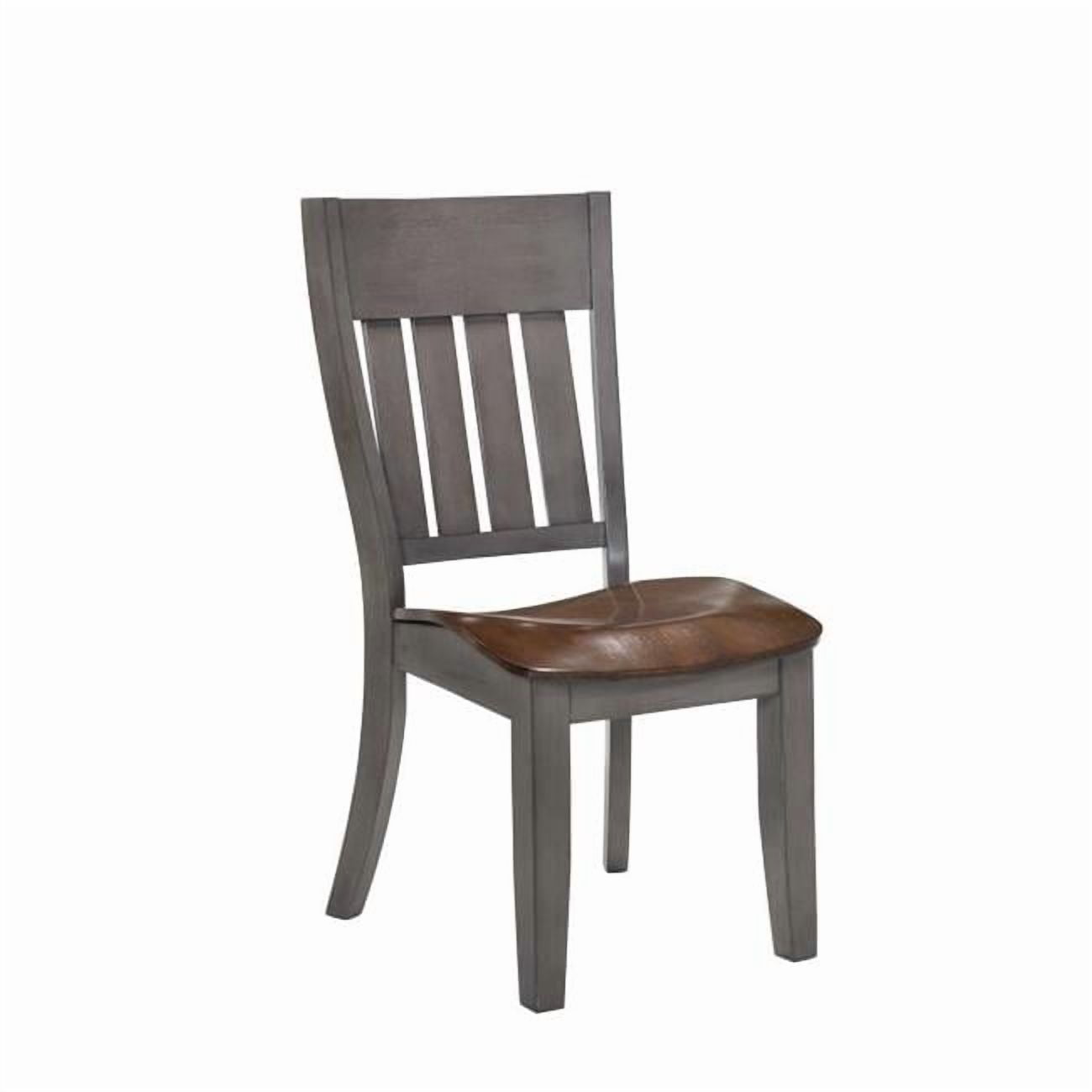 Myco Furniture MC200-S 19 x 24 x 40 in. Marco Side Chair, Gray & Cherry ...