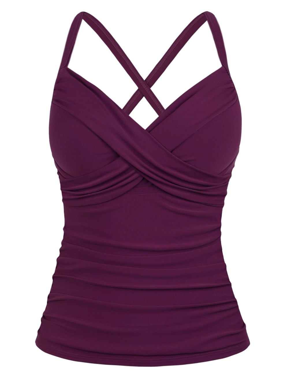 Mycoco Underwire Swim Top for Women Tummy Control Tankini Swimsuit Push ...