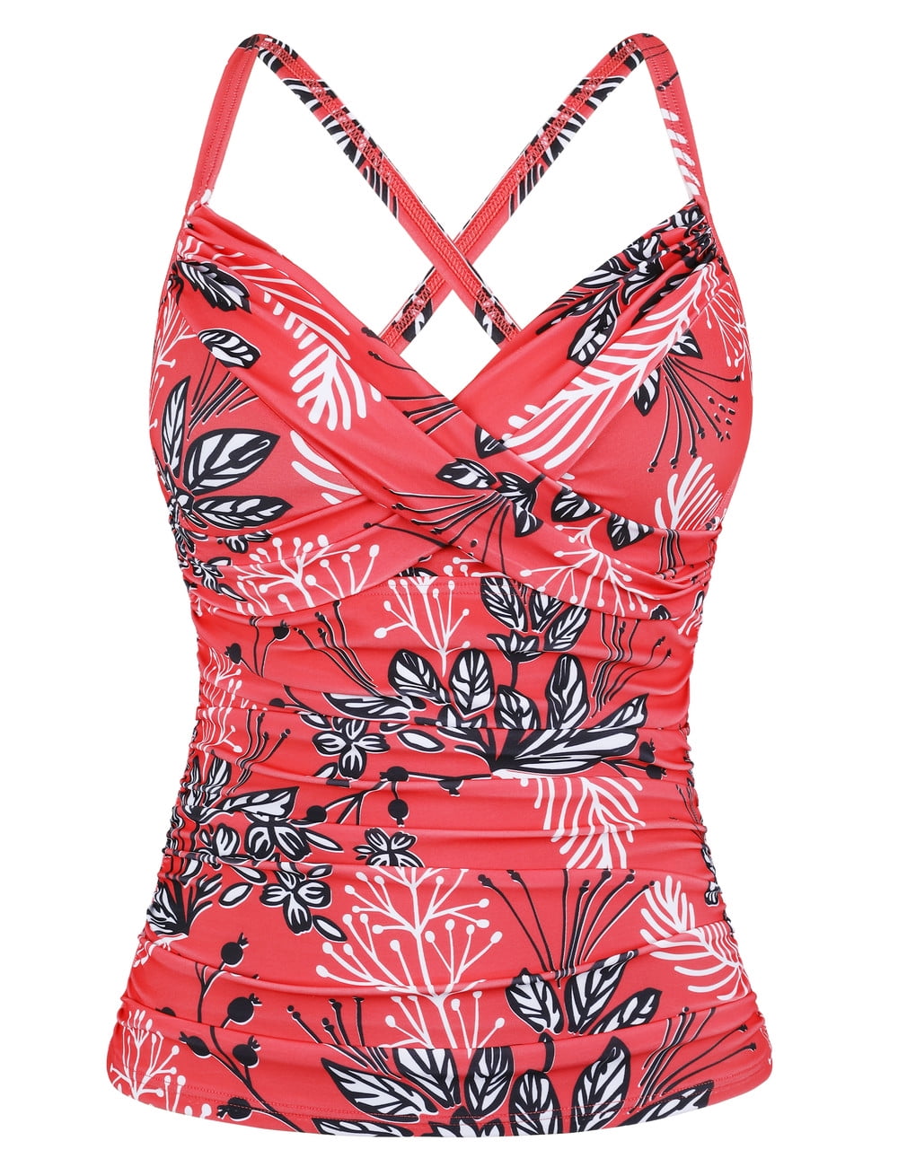Mycoco Women Underwire Tankini Top Swimwear Twist V Neck Swimsuits for ...
