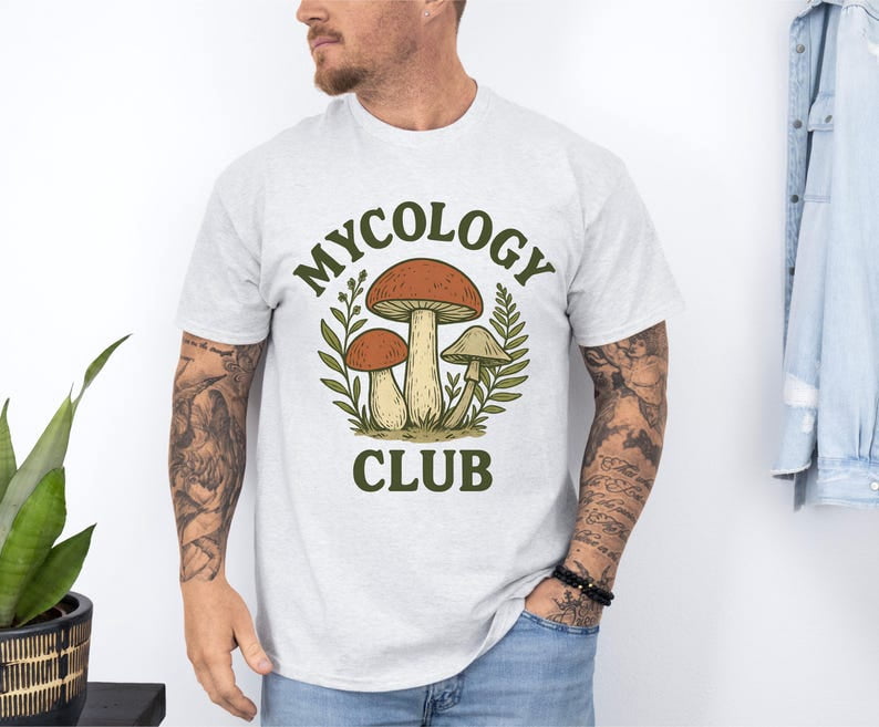 Mycology Club T-Shirt, Cottagecore Mushroom Tee, Fungi Aesthetic Shirt ...