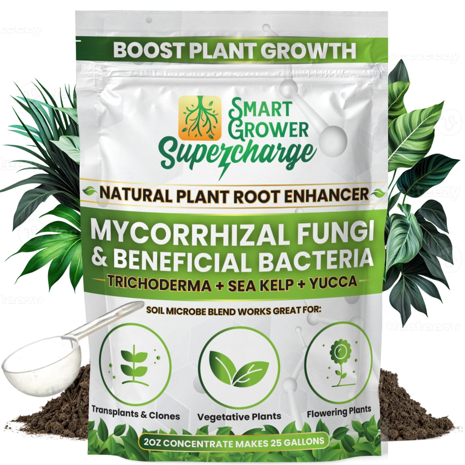 Mycorrhizal Fungi with Beneficial Bacteria, Trichoderma, Sea Kelp ...