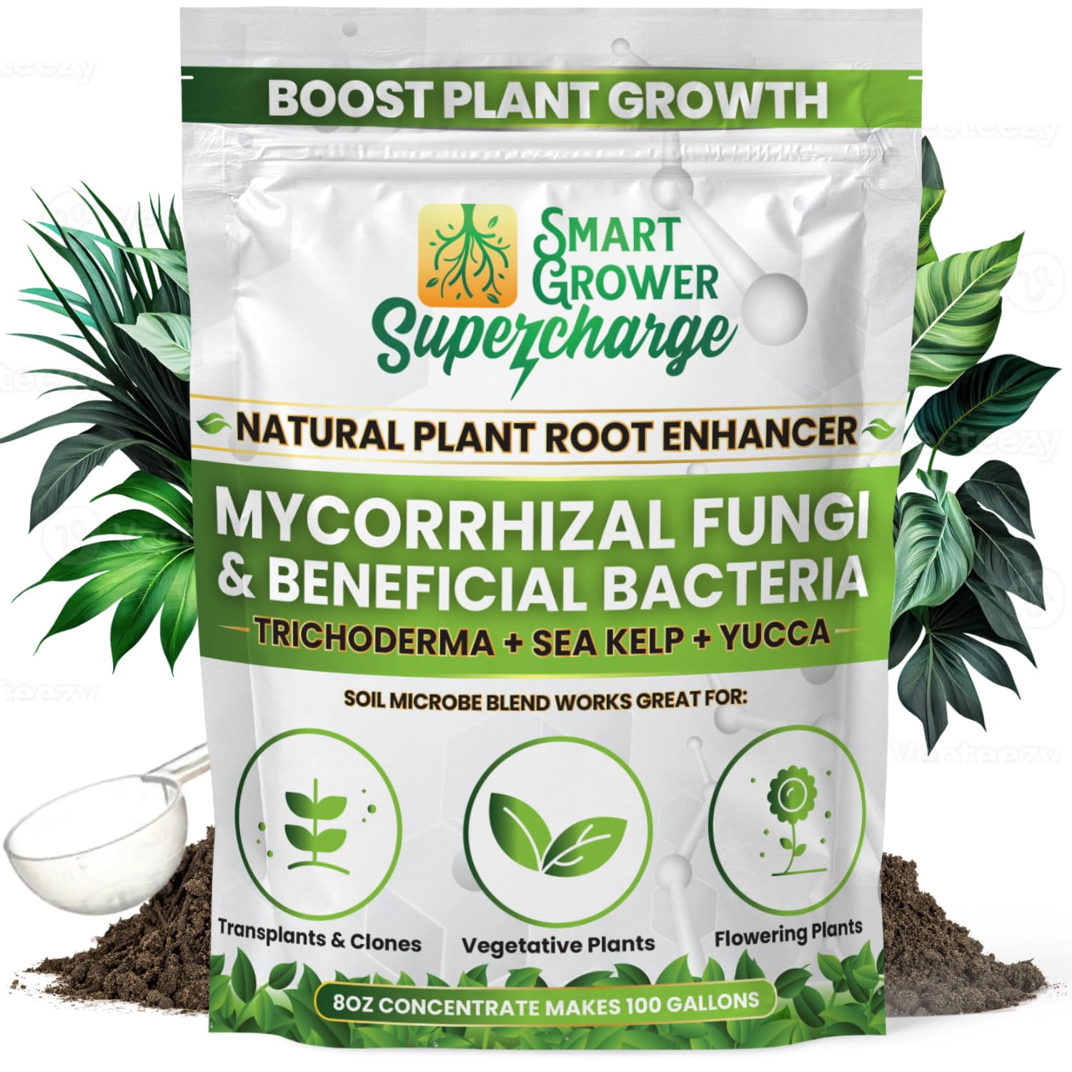 Mycorrhizal Fungi with Beneficial Bacteria, Trichoderma, Sea Kelp ...