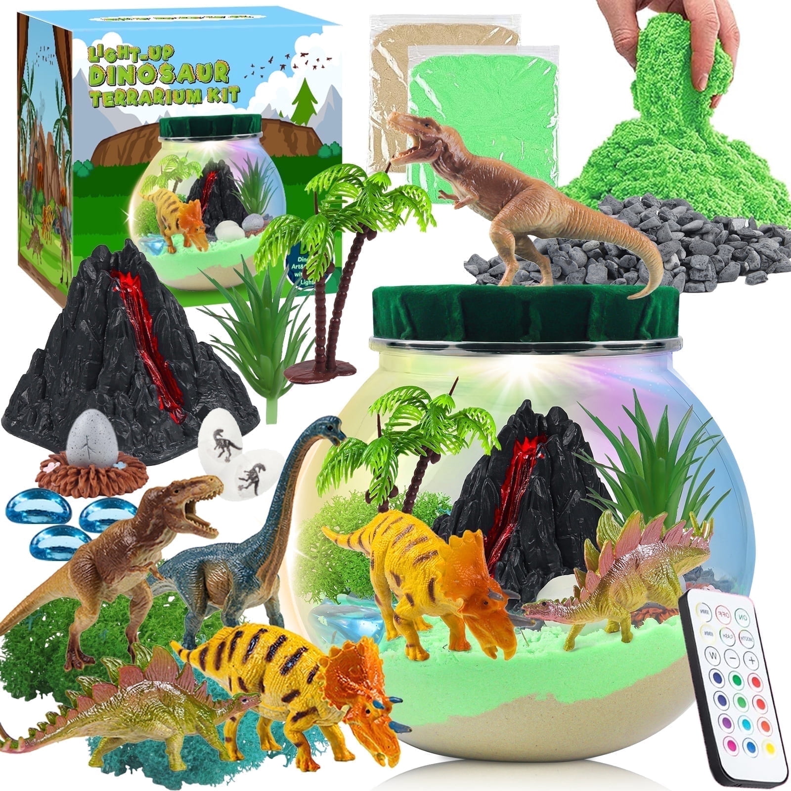 Mydova Dinosaur Gifts for Boys - Dinosaur Terrarium Kit for Kids ...