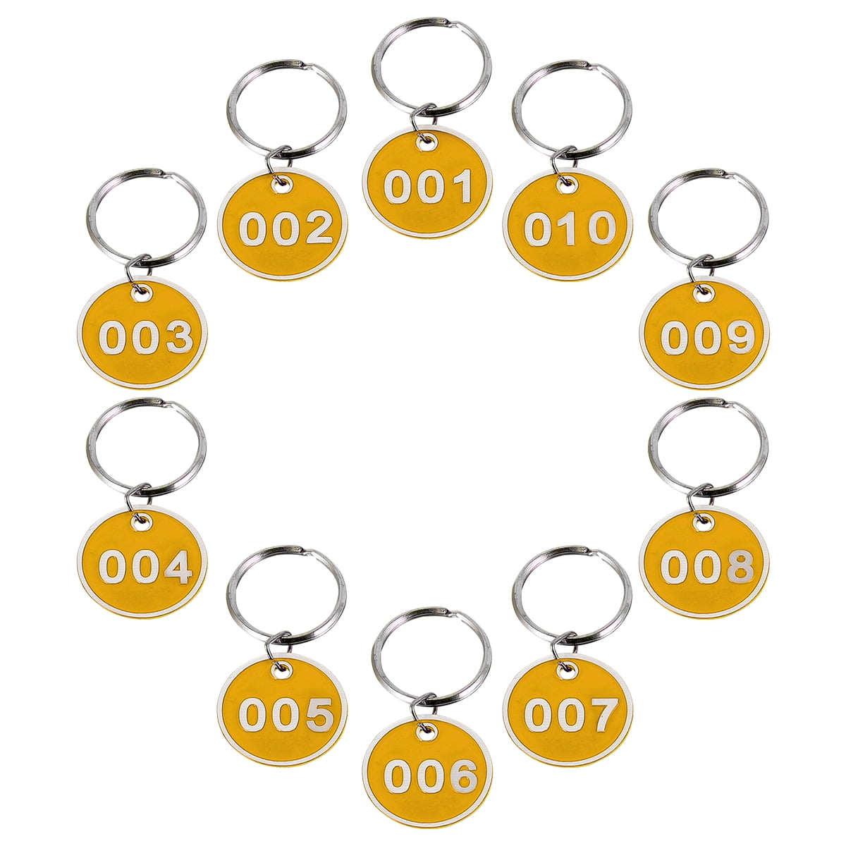 Myenne 1 Pack/10pcs Key Tags with Ring Numbered ID Tags Keychain Number ...