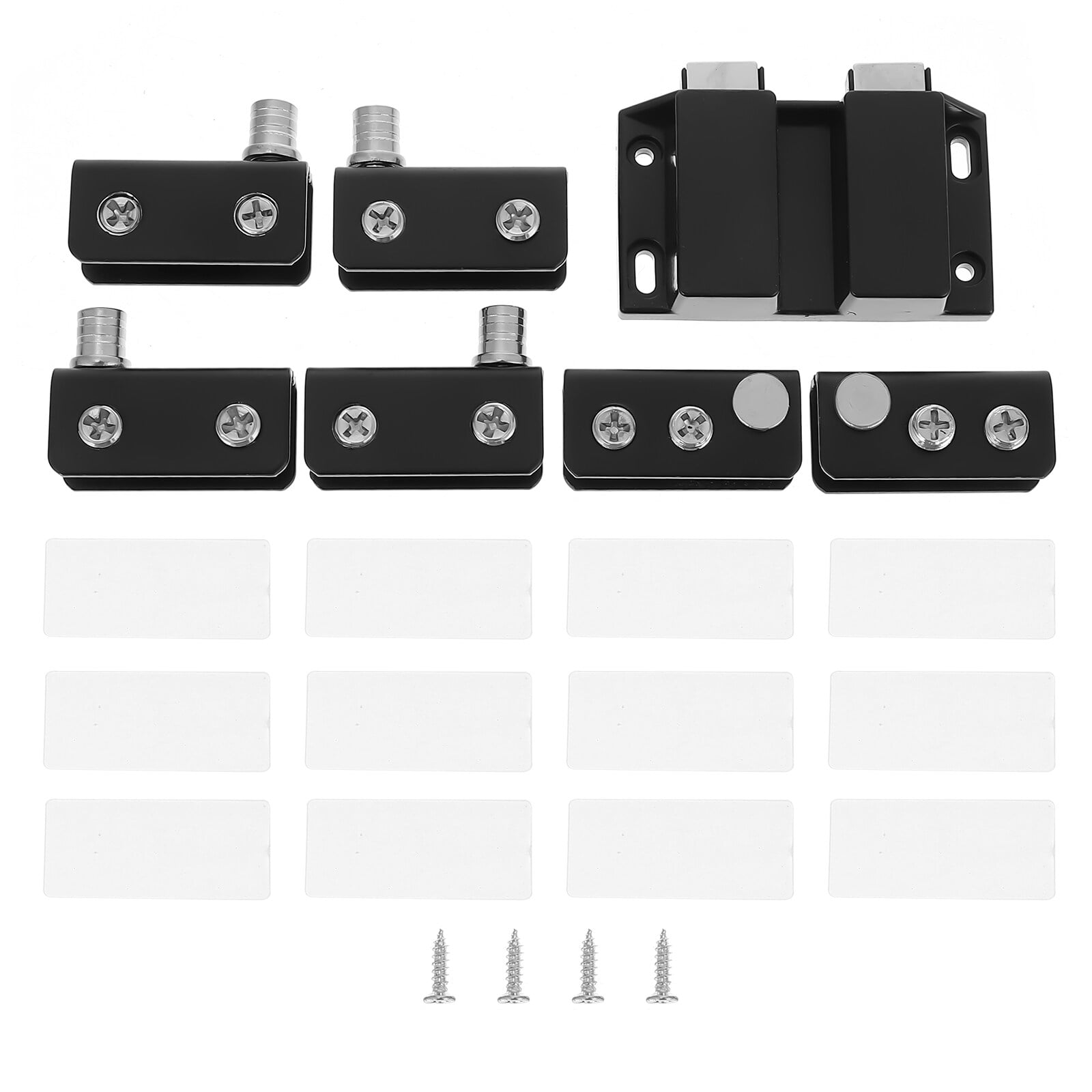 Myenne 1 Set Glass Door Hinges Stainless Steel Hinges Clamp Cabinet ...